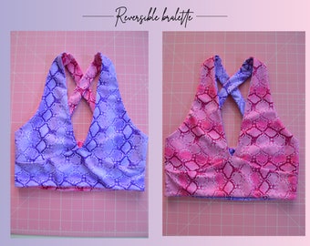 Reversible Seamless Halter Bikini Wrap Top Sewing Pattern - Etsy