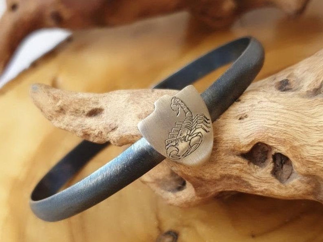 Scorpio Zodiac Sterling Silver Cuff Bracelet: Personalized Astrology ...
