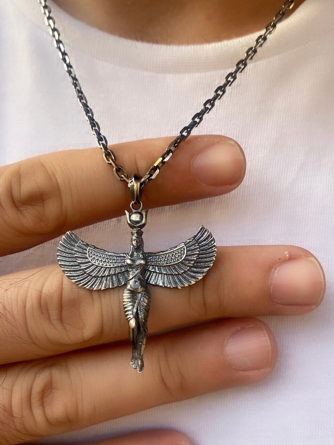 Egyptian Goddess Goddess Isis With Eye of Horus Handmade - Etsy