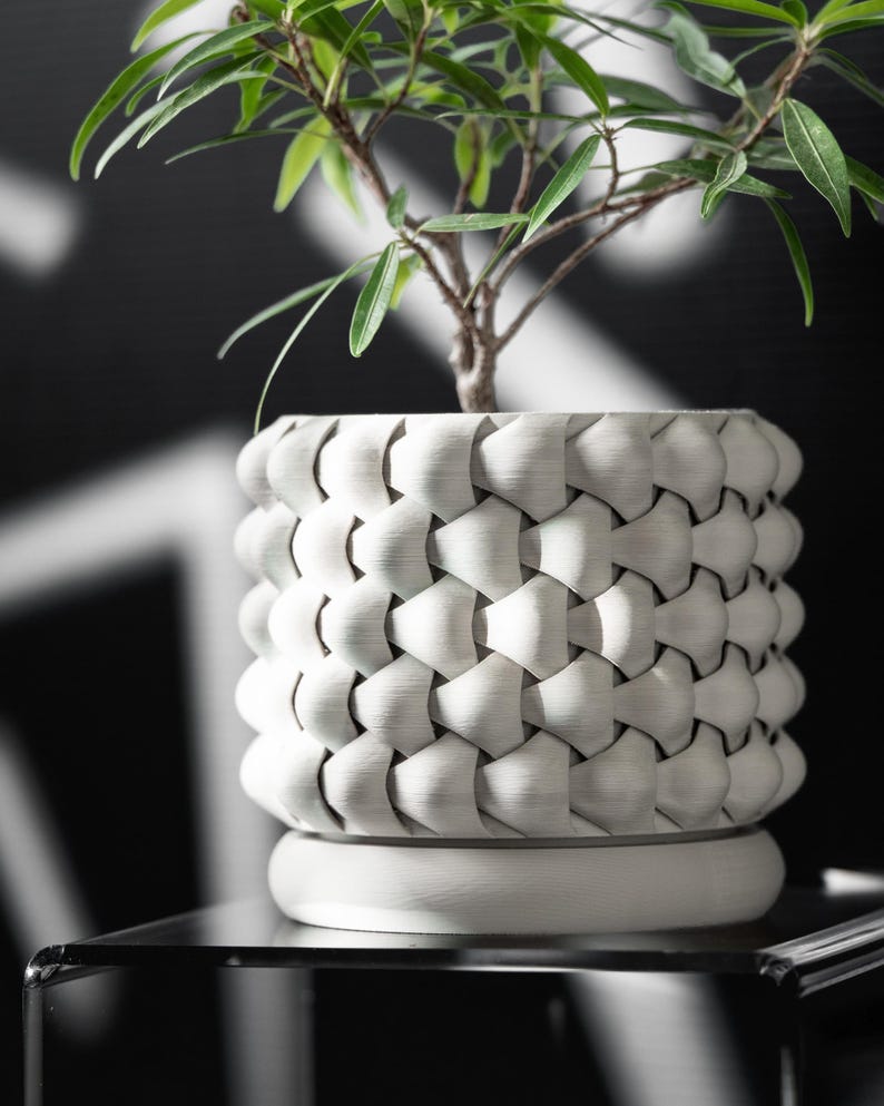 Tri-weave | Woven Indoor Succulent Planter With Stand and Drainage ...