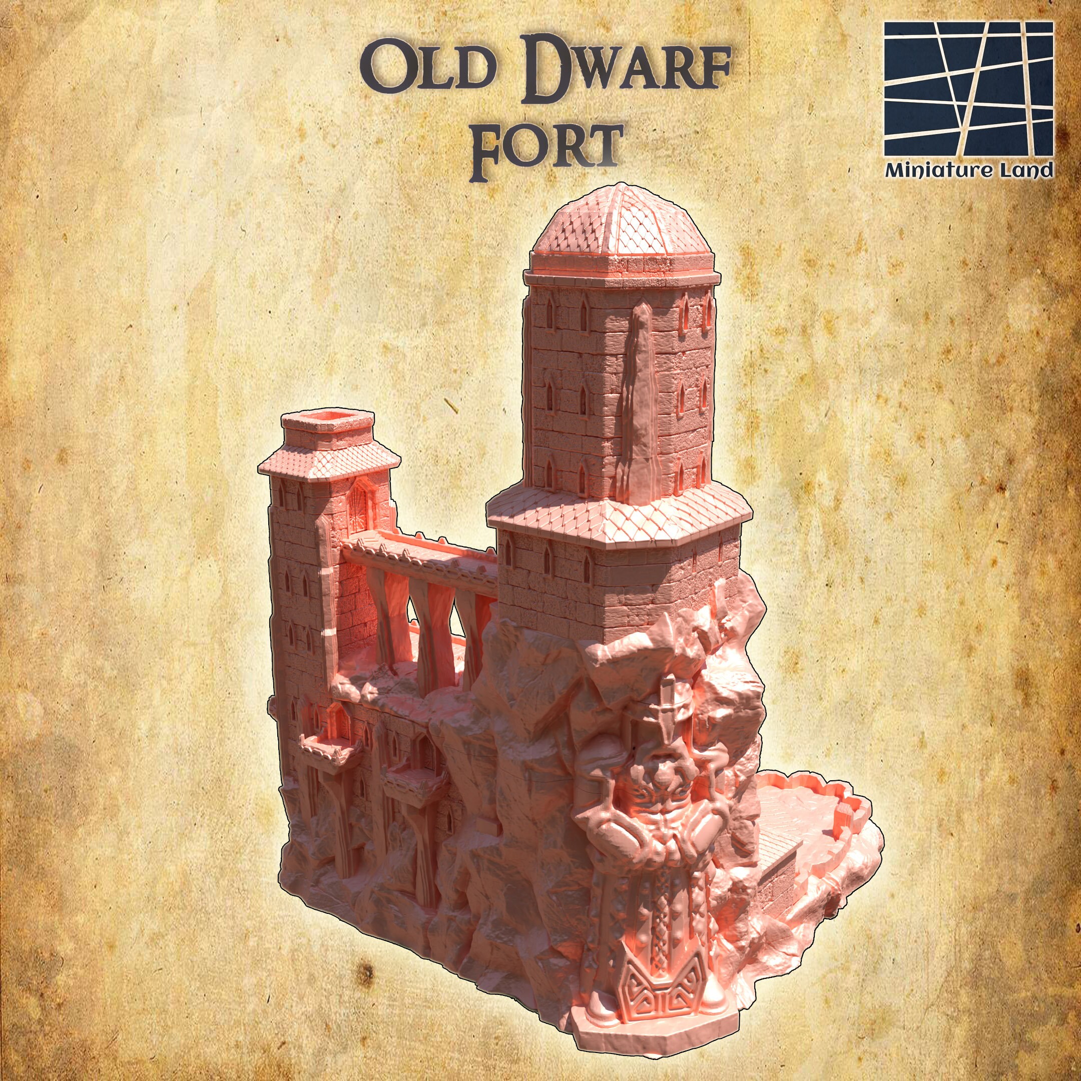 Old Dwarf Fort 28mm Dungeons and Dragons Terrain - Etsy