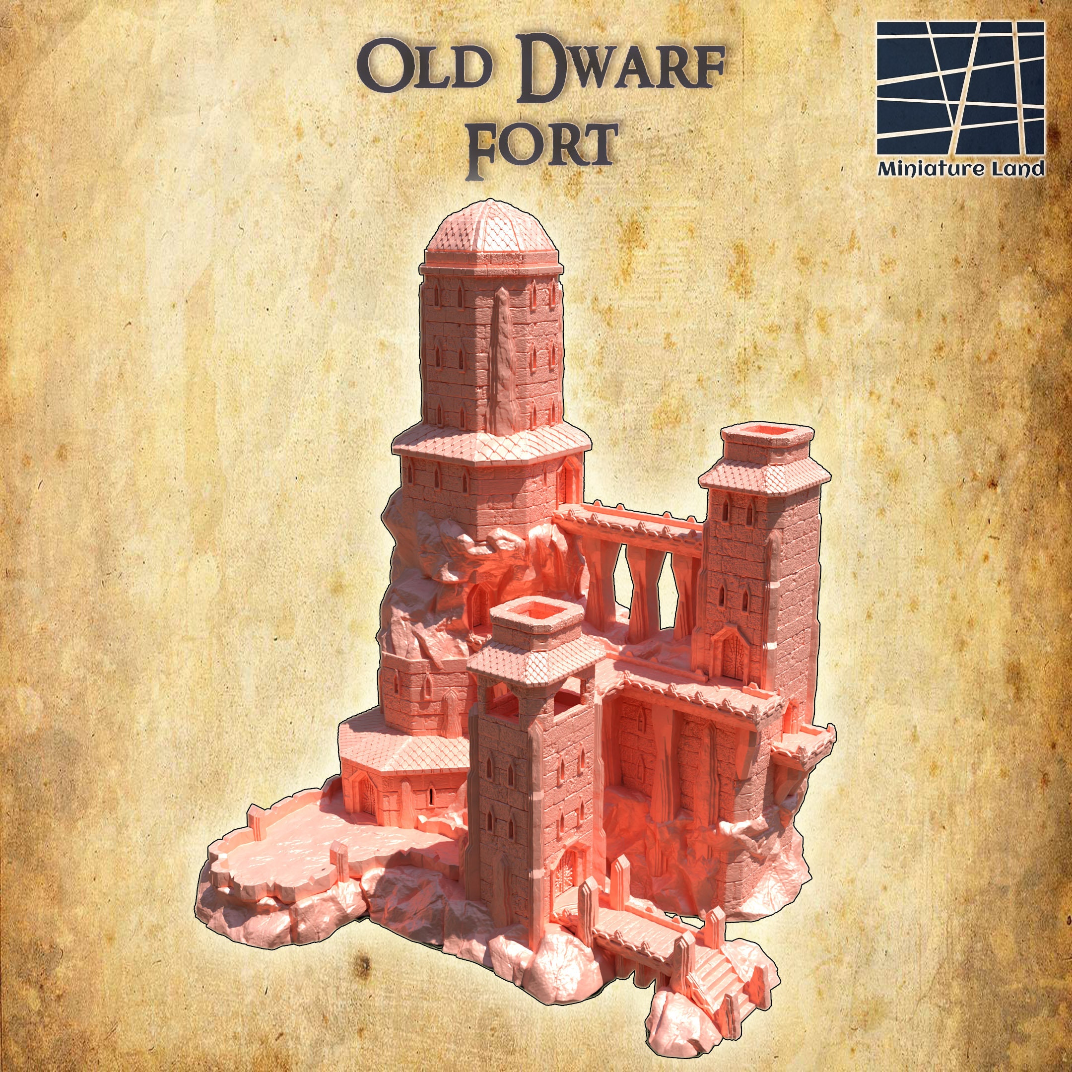 Old Dwarf Fort 28mm Dungeons and Dragons Terrain - Etsy
