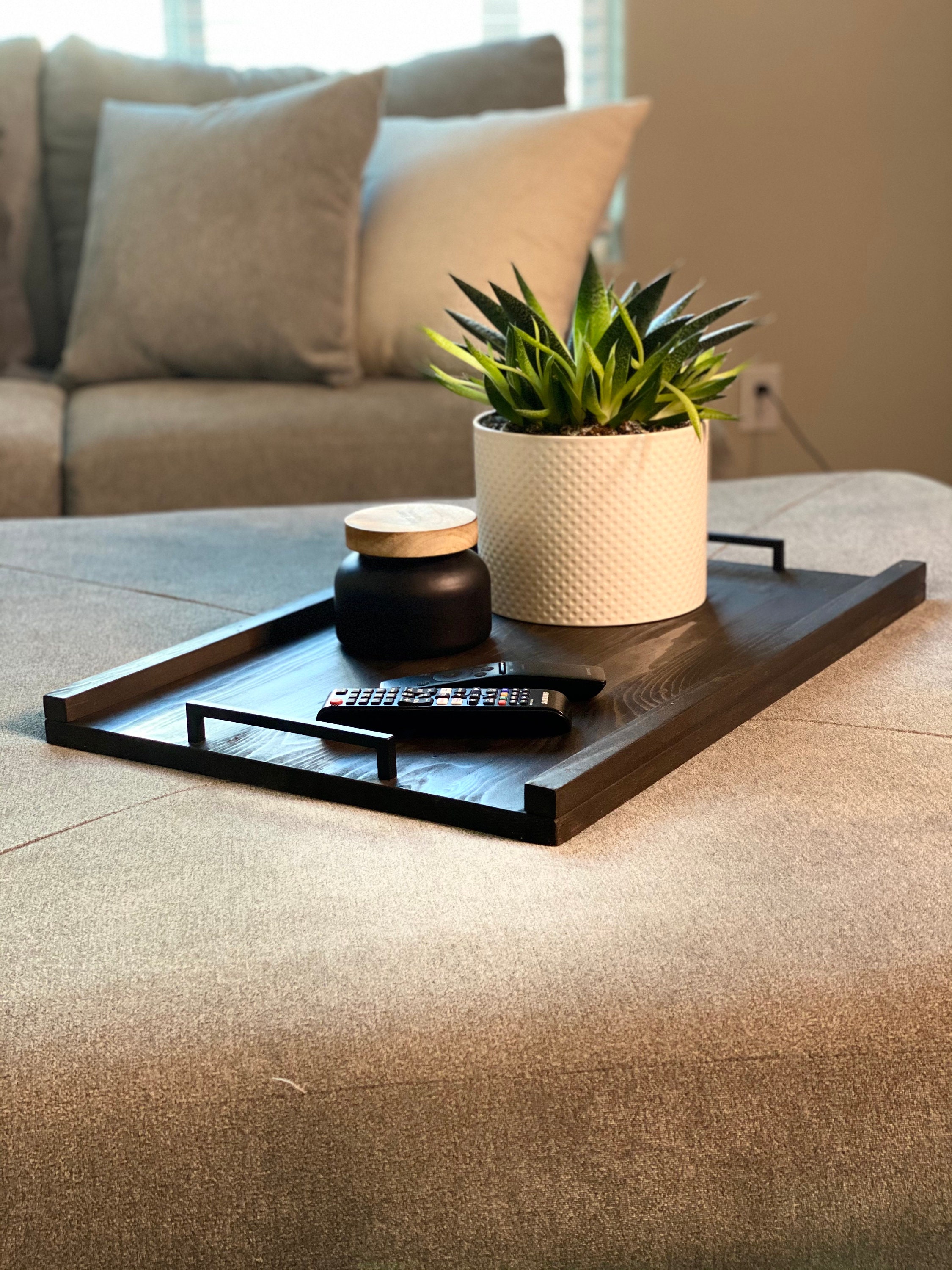 Ottoman Tray Table / Handcrafted Pine Ottoman Tray - Etsy
