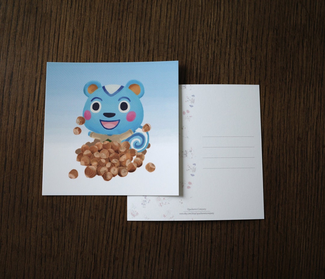 Filbert the Squirrel Mini Art Prints Square Postcard - Etsy