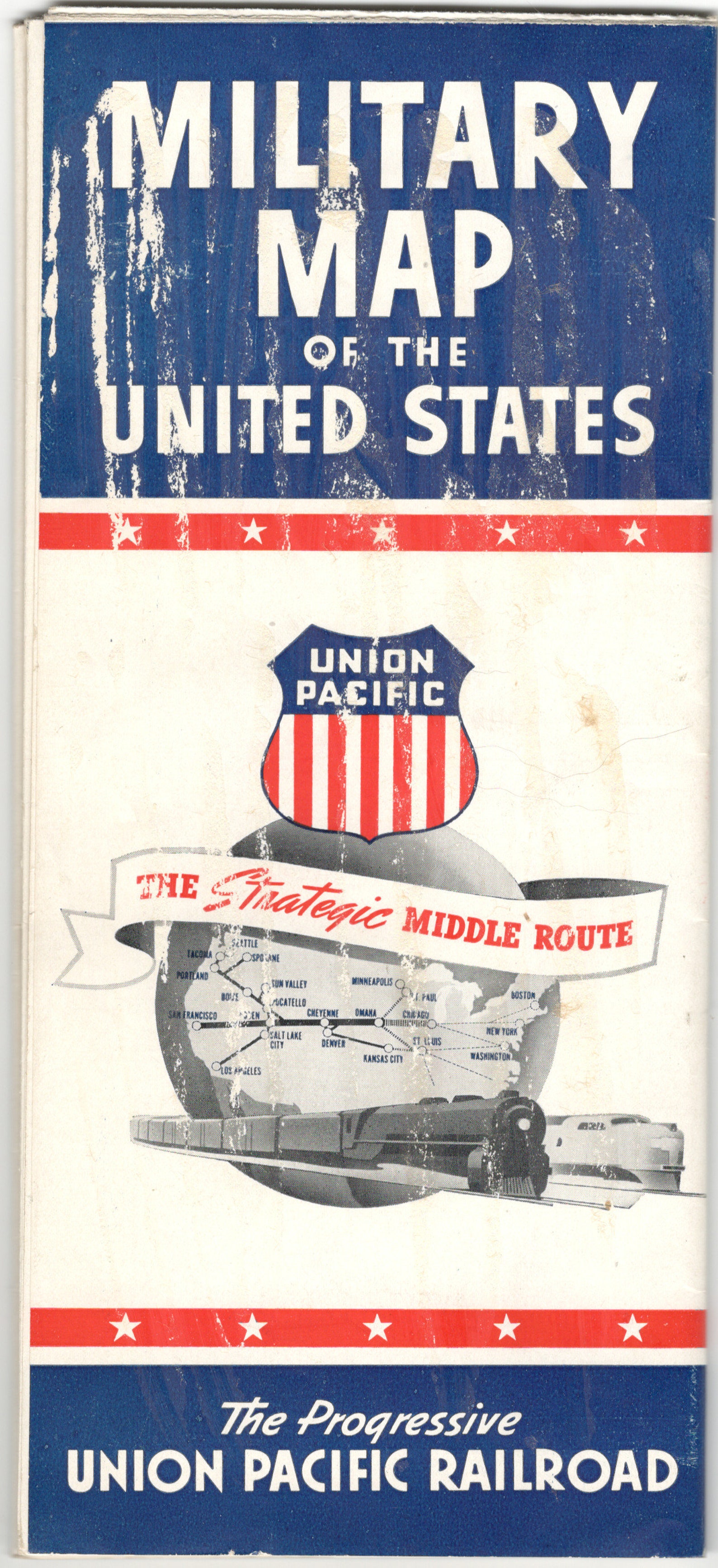 1942 Union Pacific Railroad Military Map of the United States - Etsy