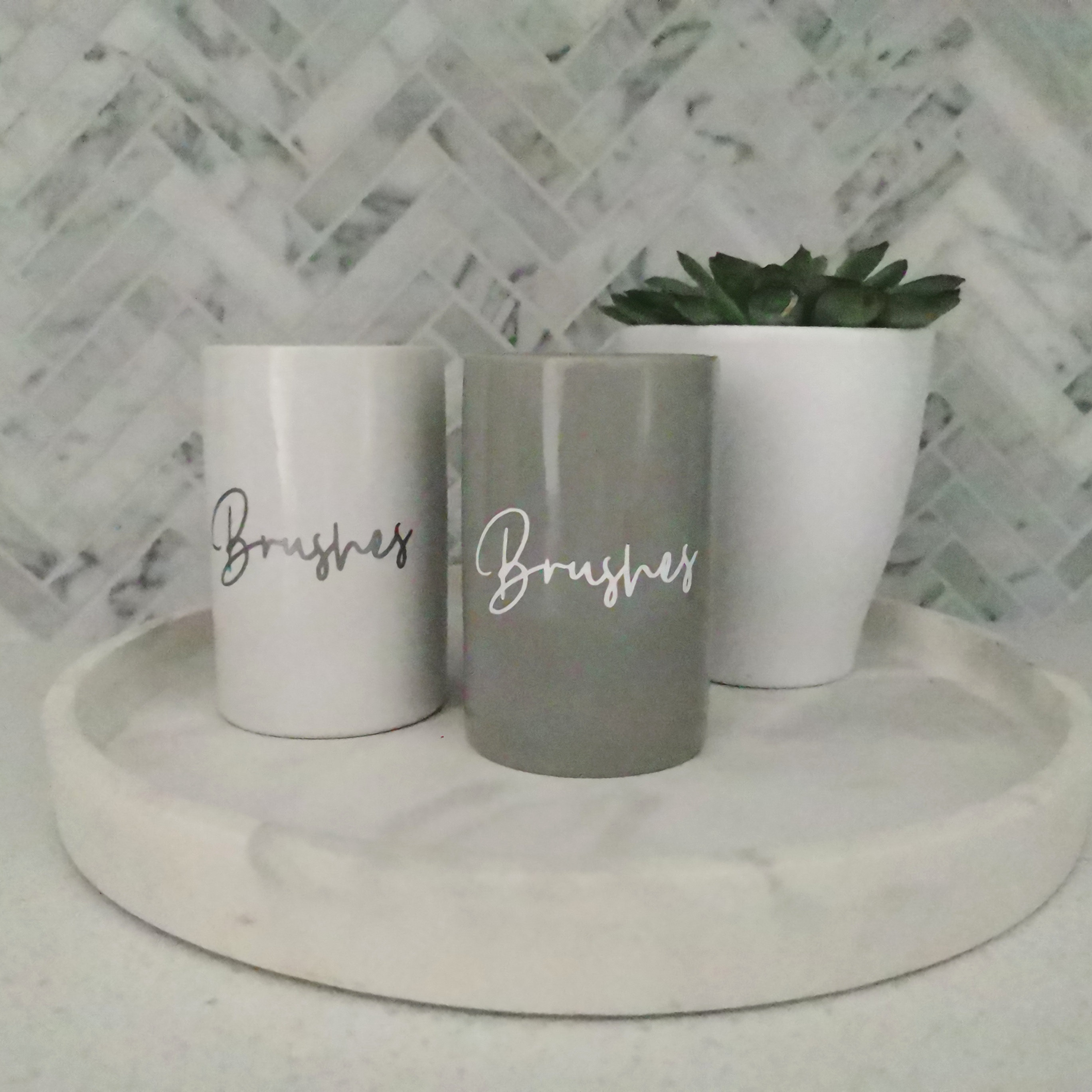 Personalised Ceramic Brush Holder / Customised Toothbrush Pot - Etsy UK