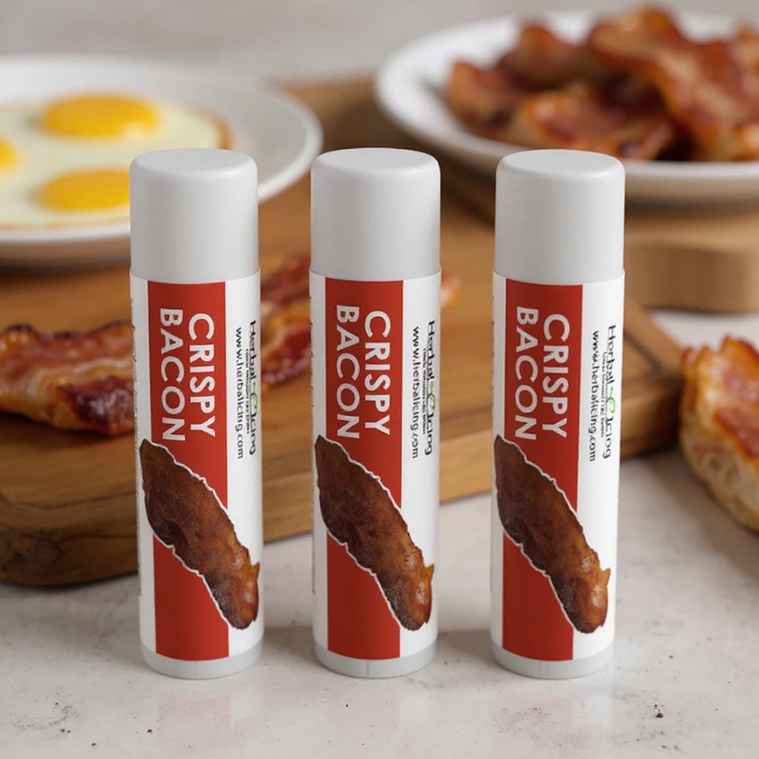 Crispy Bacon Lip Balm Set | Handmade | Novelty 3 Pack - Etsy