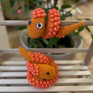 Crochet Fidget Snake Pattern: No-sew Beaded Toy PDF Pattern English ...