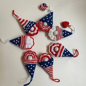 Independence Day Gnomes Crochet Pattern: Set of 7, Heart Keychain Bonus ...