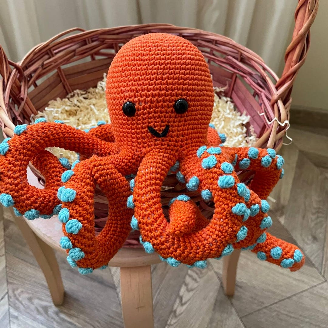 Sensory Octopus Crochet Pattern – Movable Tentacles Sensory Toy for ...