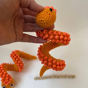 Crochet Fidget Snake Pattern: No-sew Beaded Toy PDF Pattern English - Etsy