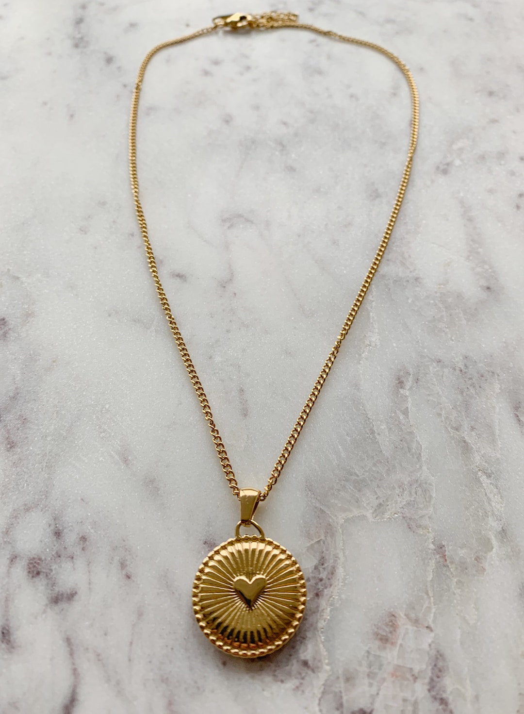 18K Gold Necklace Star Coin Pendant Necklace for Women Minimalist ...