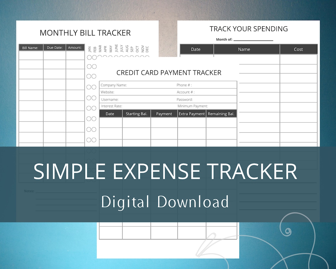 Simple expense tracker printable - polemaryland