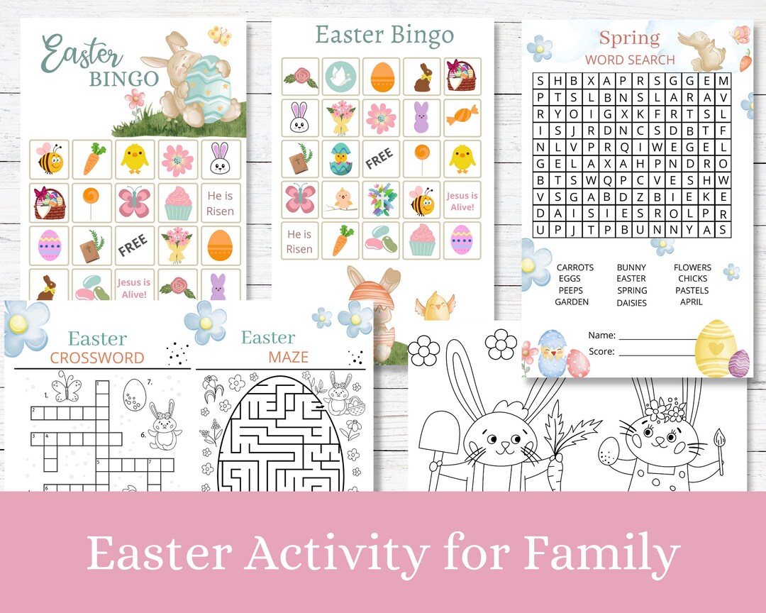 Easter Activities for Family | Digital Download | Printable - Etsy