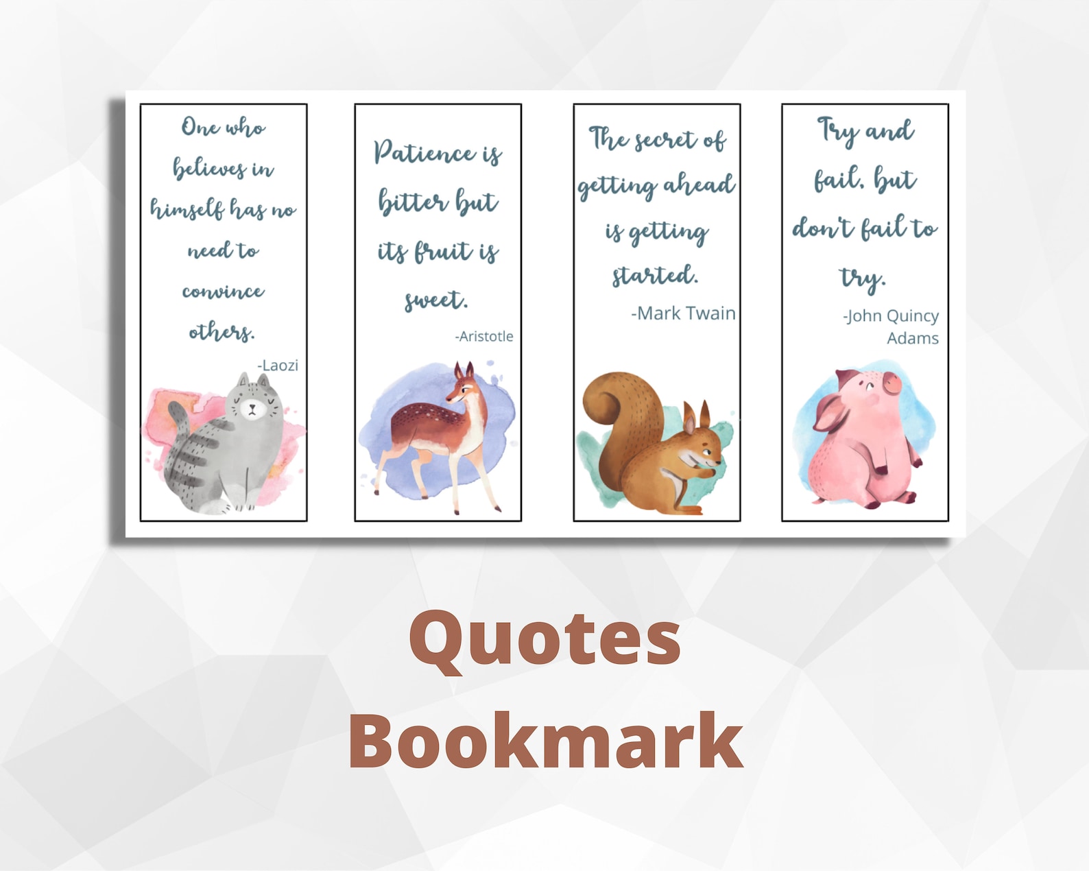 Quotes Bookmark | Printable | PDF File | Digital Download - Etsy