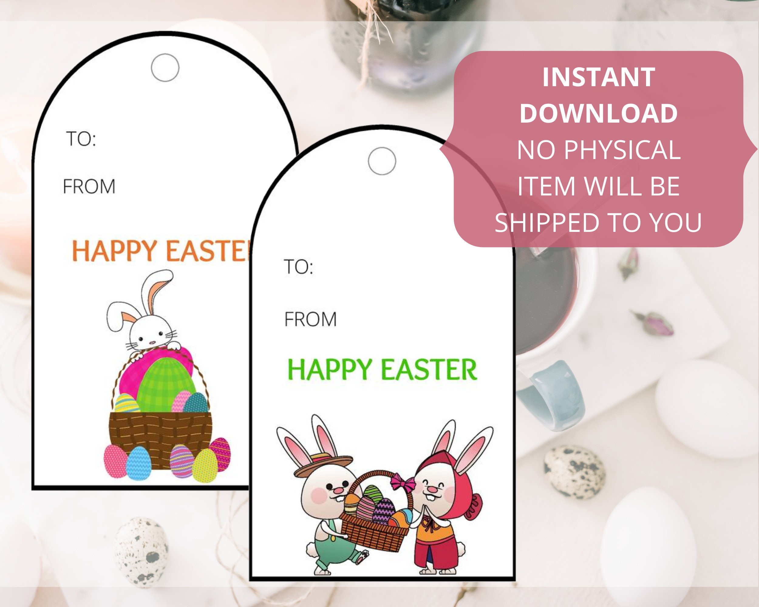 Easter Gift Tags | Printable | Instant Download - Etsy