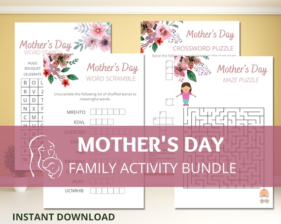 Mother's Day Family Activity Bundle Digital Download | Etsy