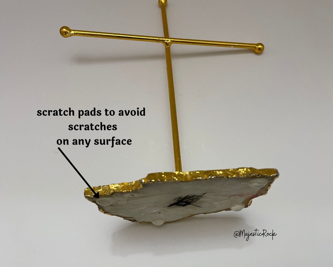 White Agate Jewellery Display Organiser/quartz Jewellery - Etsy