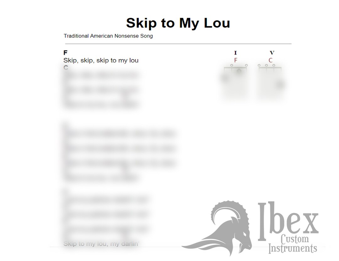 Skip to My Lou - Easy Ukulele Songs, Beginner Ukulele Songs, Ukulele ...