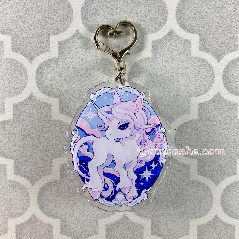 Unicorn Figure Keychain - Etsy