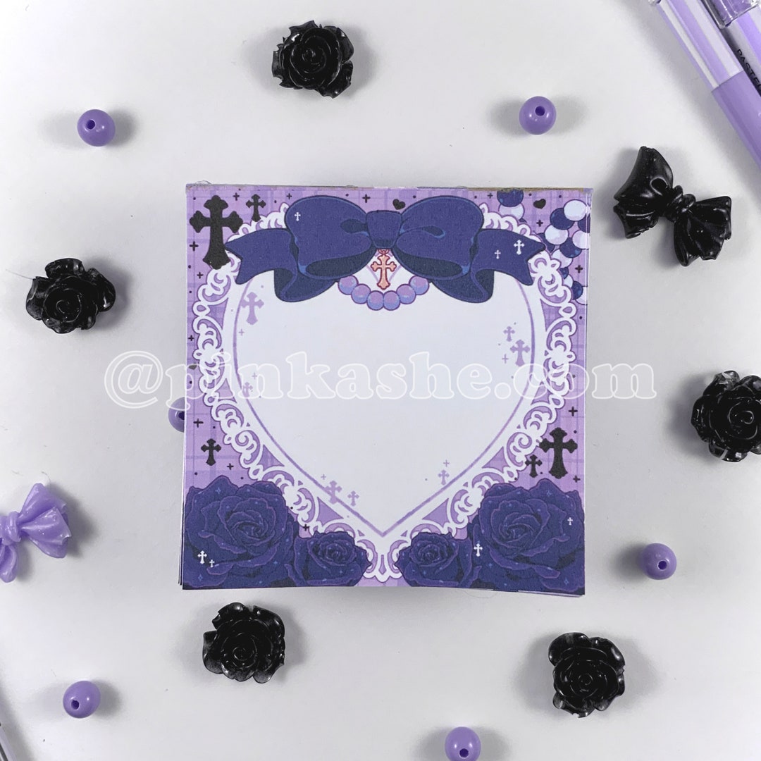 Gothic Memopad - Kawaii - Stationary - Planner - School Supplies - Etsy