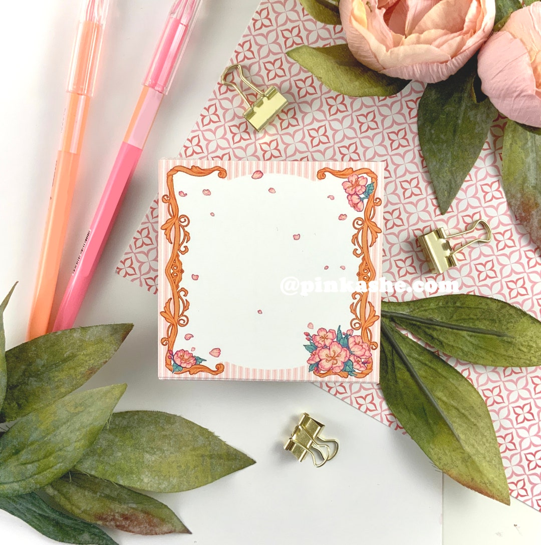 Sakura Notepad -kawaii - Stationary - Planner - School Supplies - Etsy