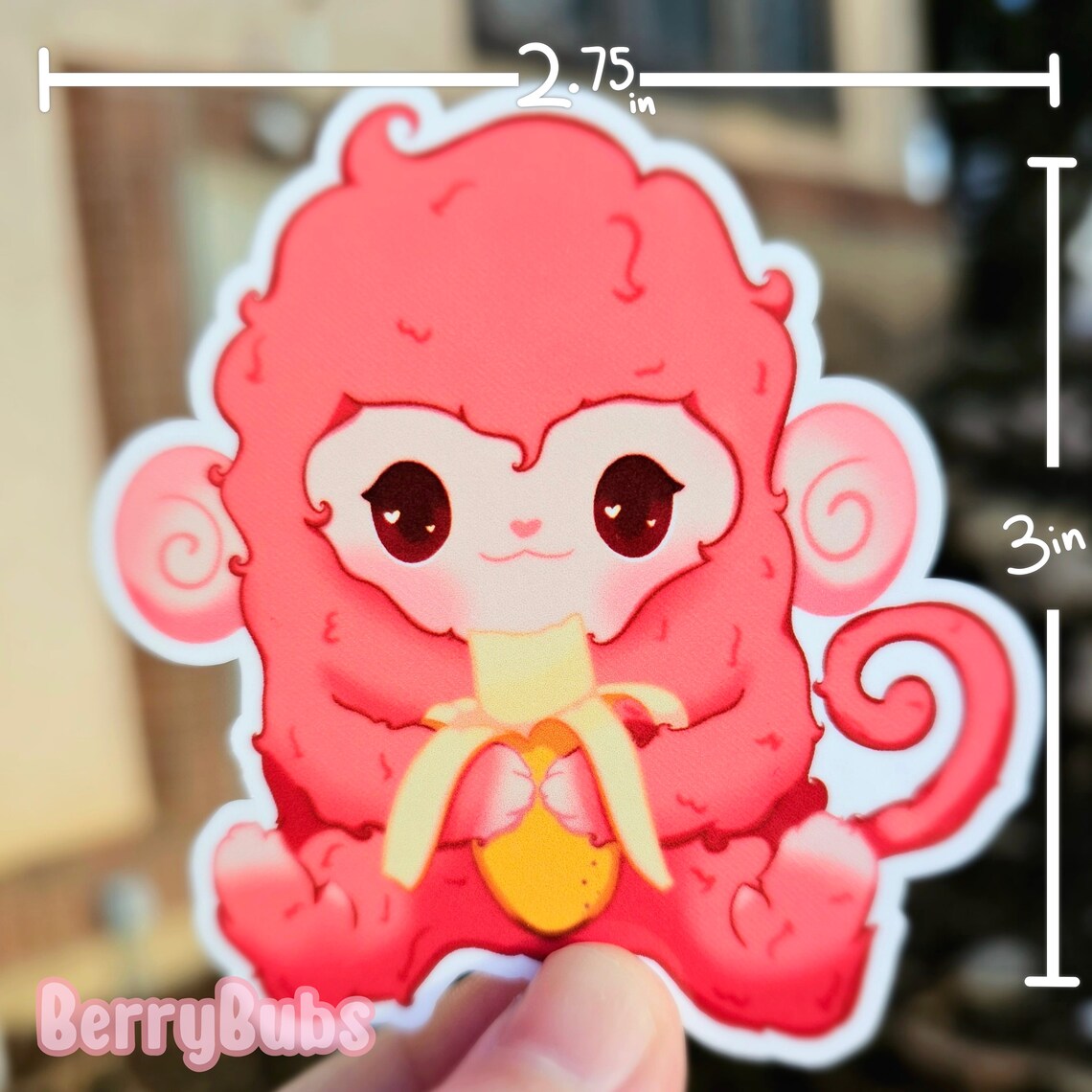 Strawberry Banana Monkey Stickers ~ Cute Stickers ~ Matching Stickers ...