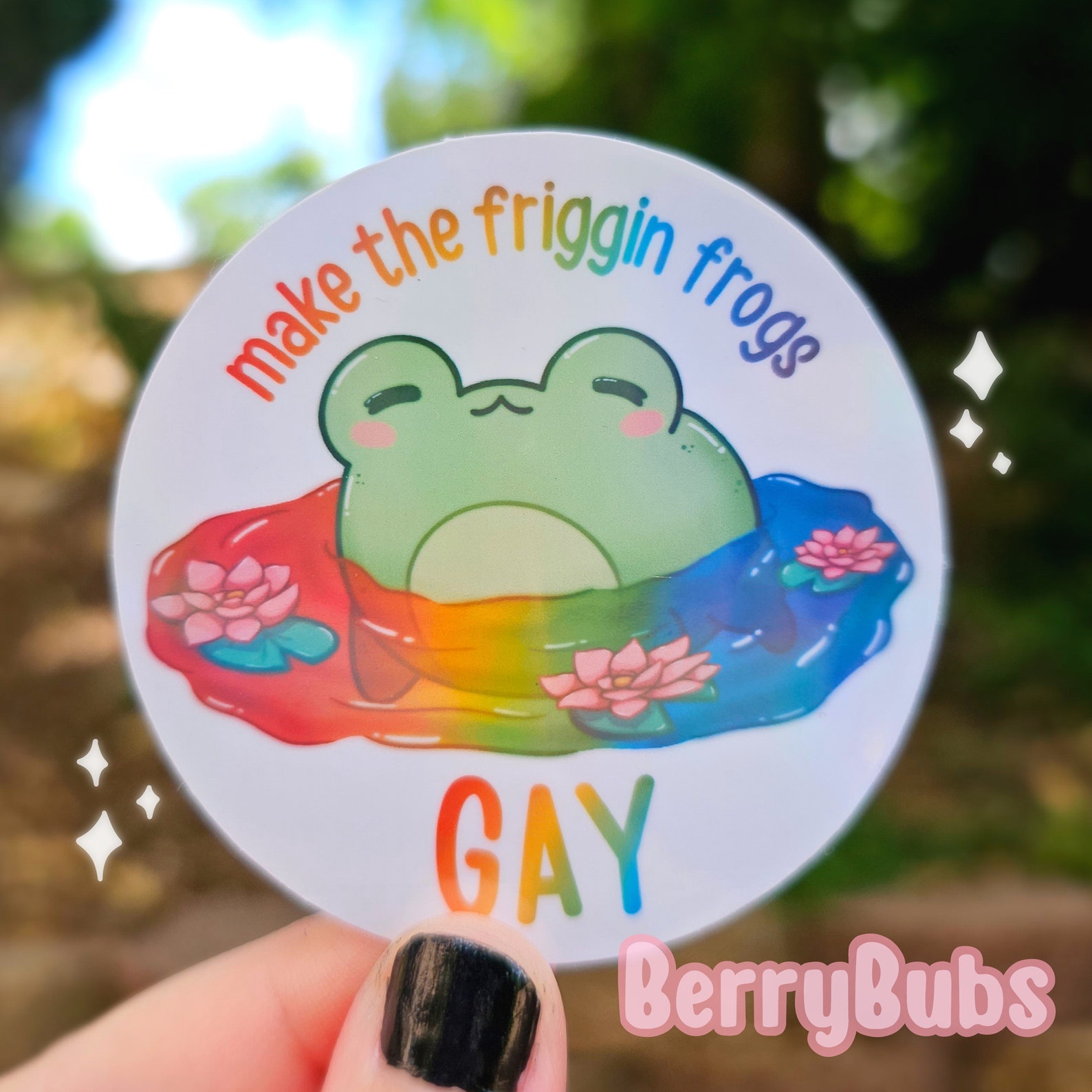 Gay Frogs Pride Stickers Pride Frogs Rainbow Frogs Meme Stickers ...