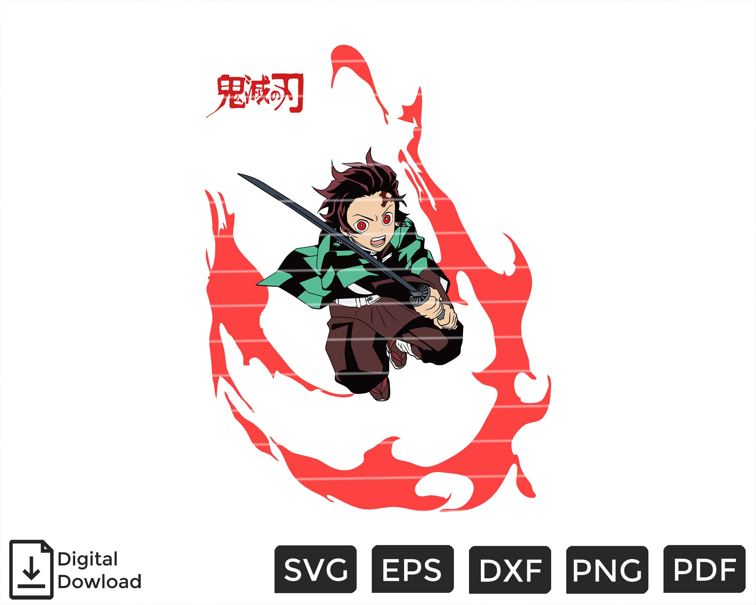 Anime Character SVG PNG/ Graphic Slayer Arts Demon/ Custom | Etsy
