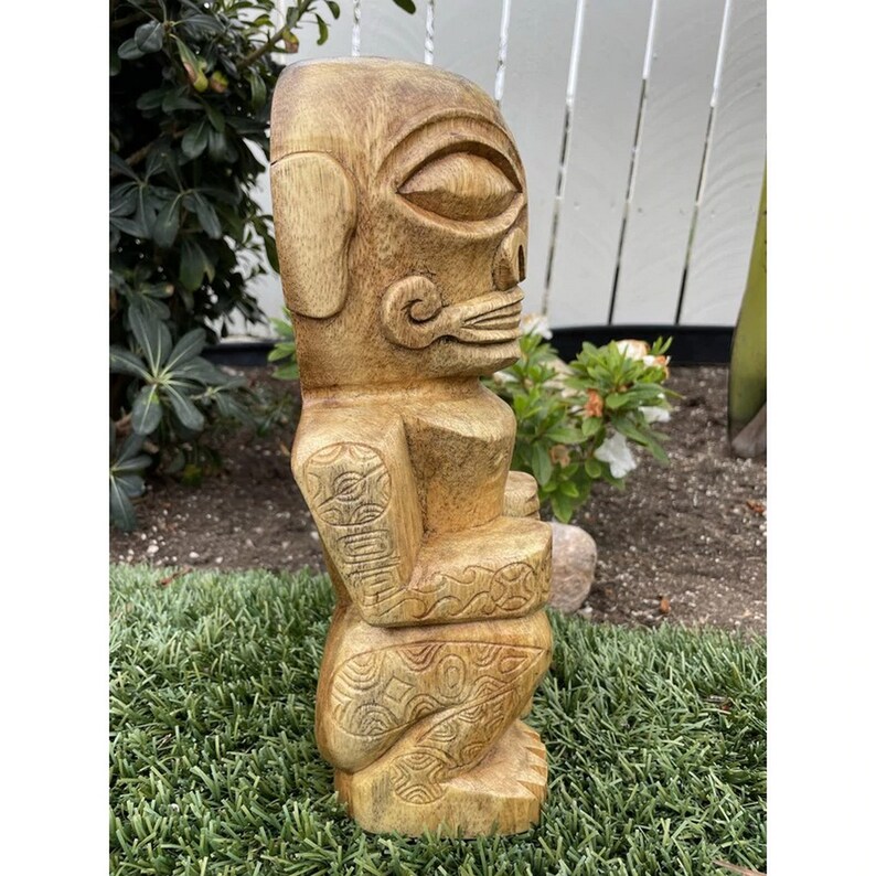 Polynesian Tiki Figure Natural 12 - Etsy