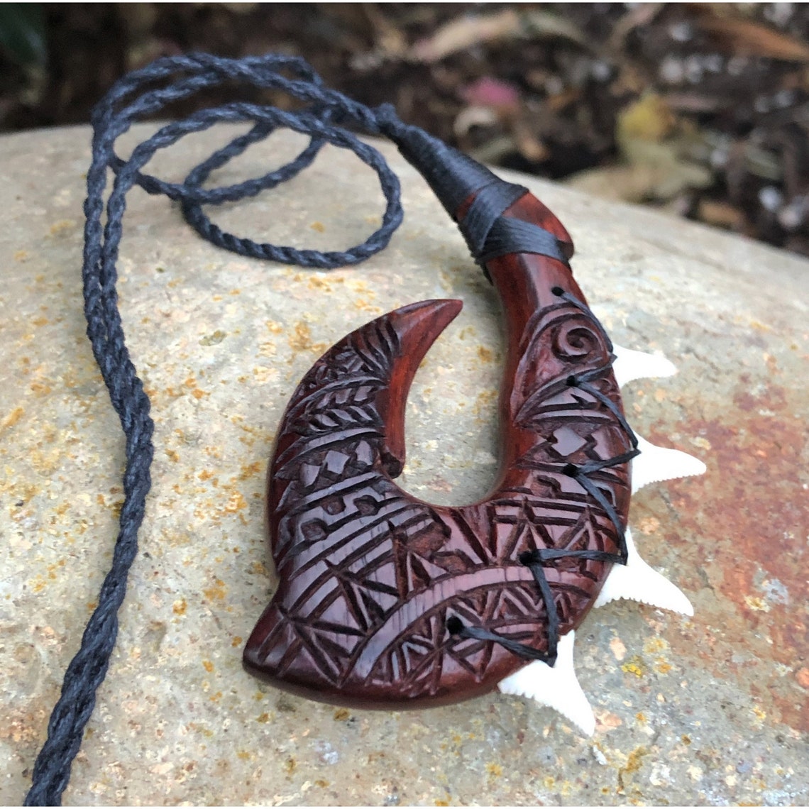 Hawaiian Fish Hook With Engravings - Etsy