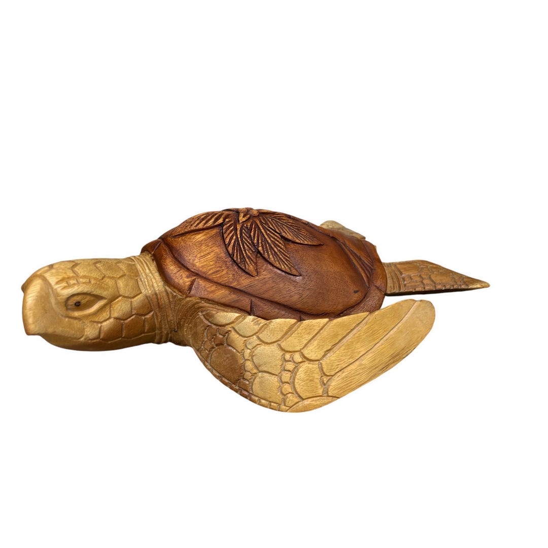 Hawaiian Sea Turtle With Palm Tree & Boat | Ocean Life 12" - Etsy