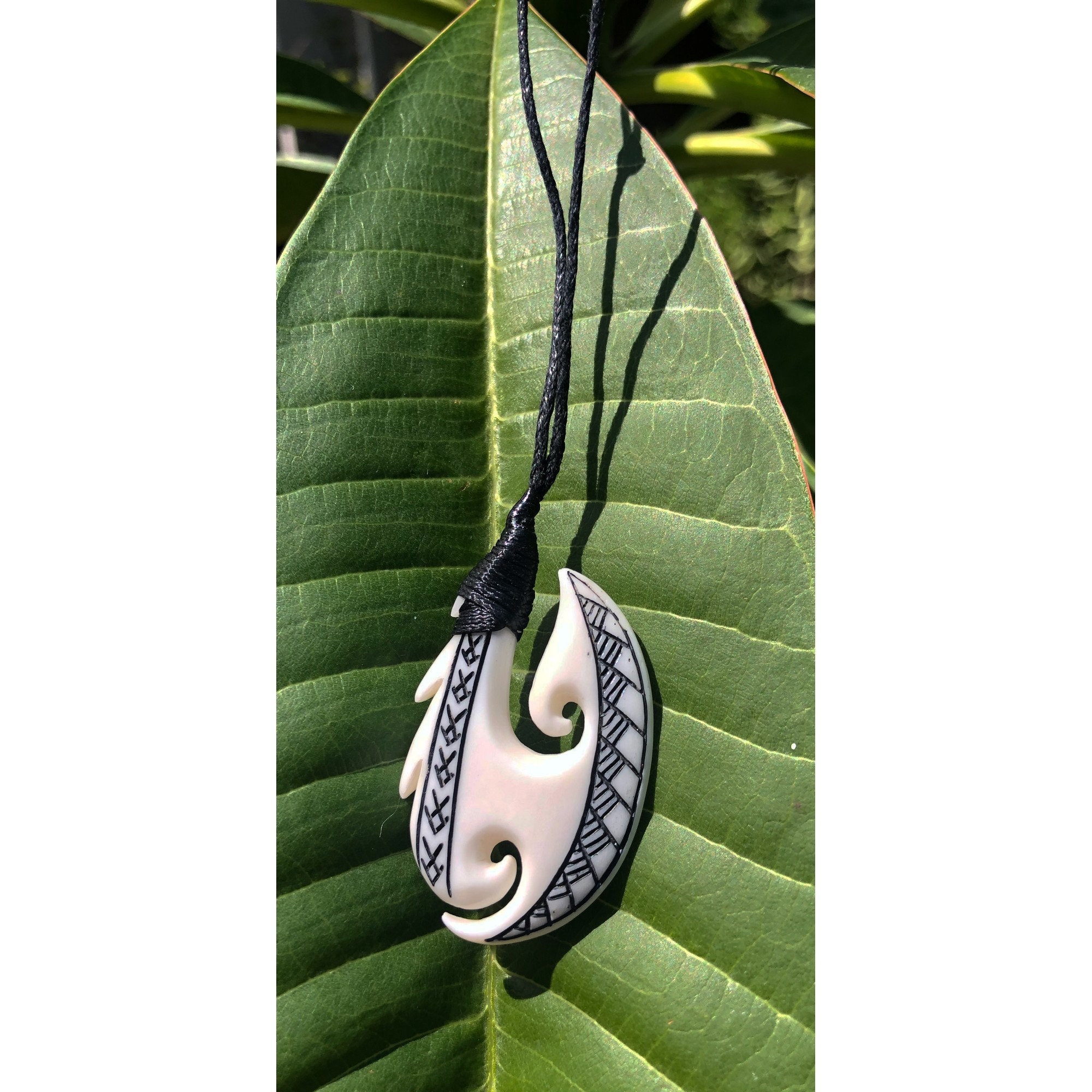 Hawaiian Fish Hook Necklace With Engravings - Etsy