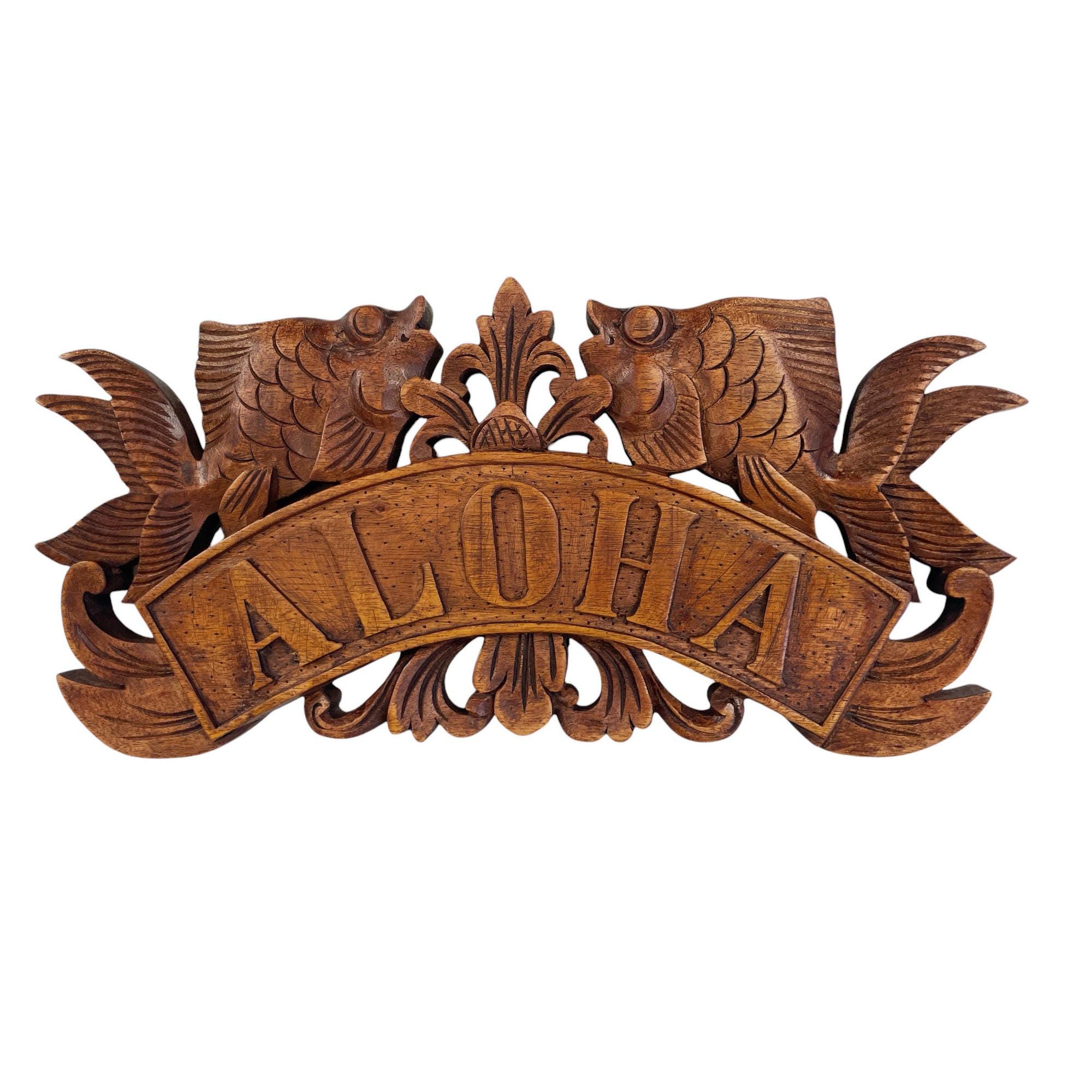 Aloha Sign With Fishes | Tropical Décor - Etsy