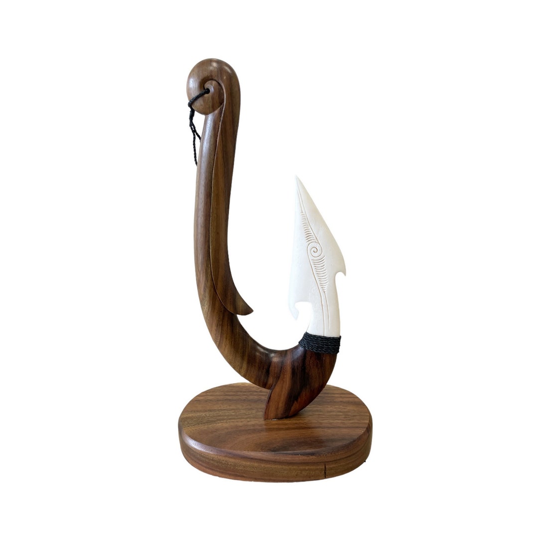 Polynesian Fish Hook W/ Engravings Hawaiian Home - Etsy