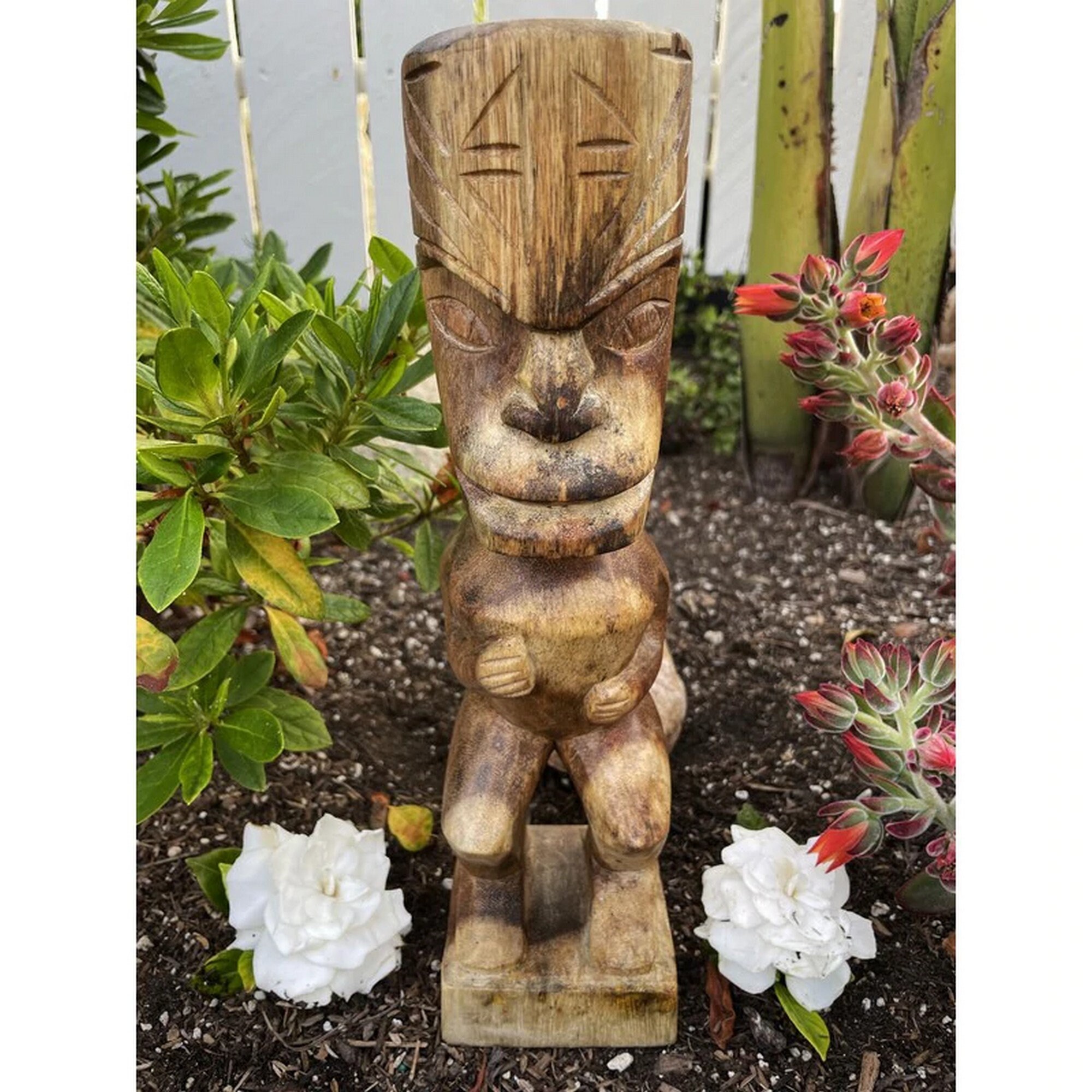 Tahitian Tiki Figure | Polynesian Replica 12" - Etsy