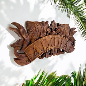 Aloha Sign With Fishes | Tropical Décor - Etsy