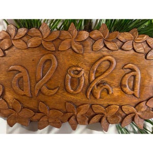 Aloha Sign With Plumeria Flowers | Hawaiian Home - Etsy