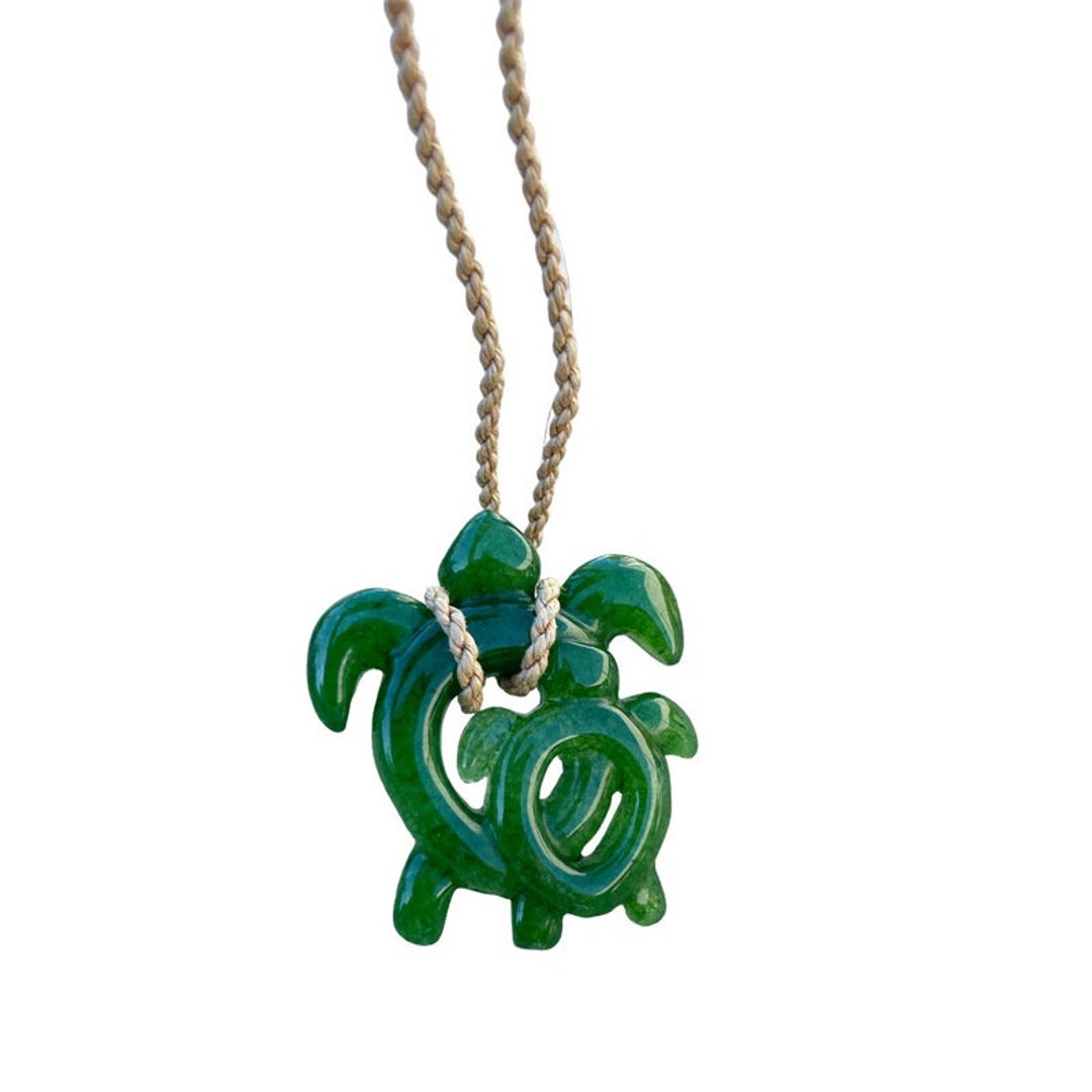Jade Sea Turtle Ohana Hawaiian Necklace - Etsy