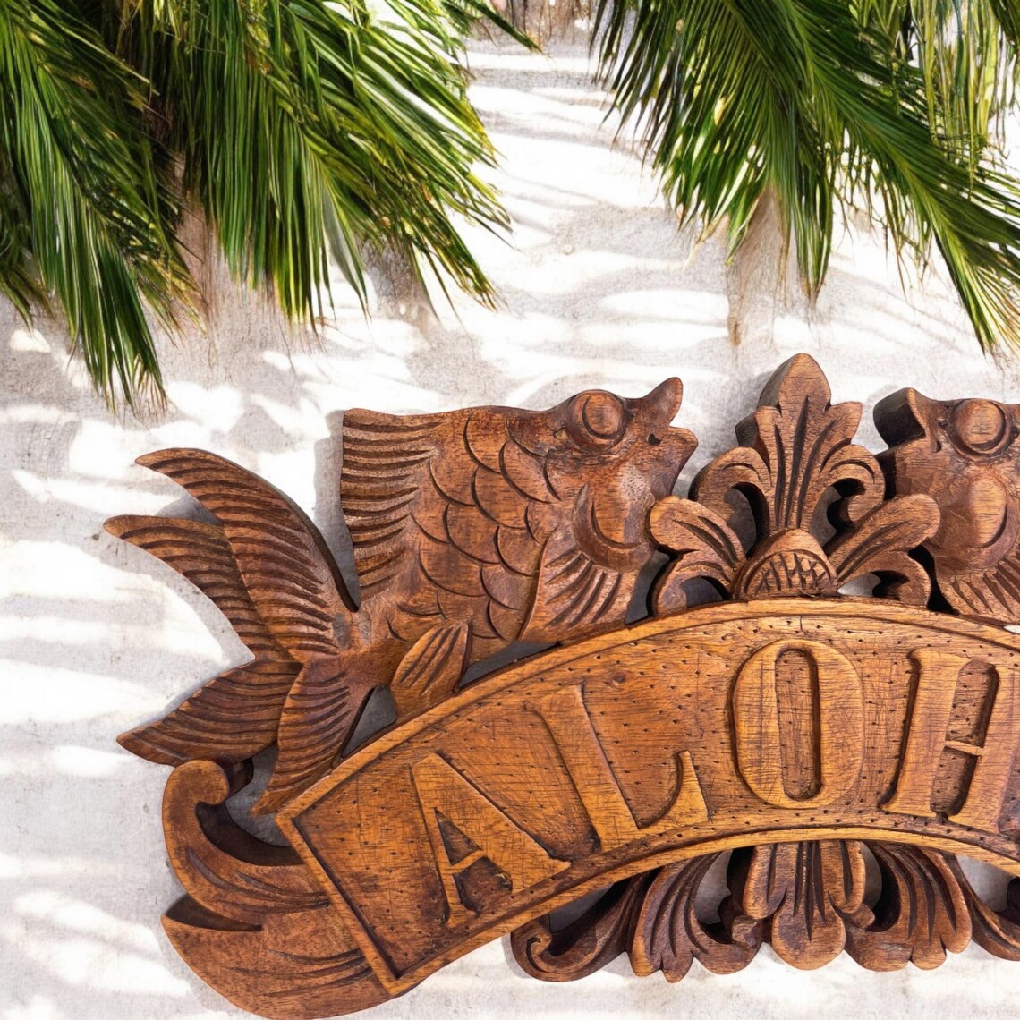 Aloha Sign With Fishes | Tropical Décor - Etsy