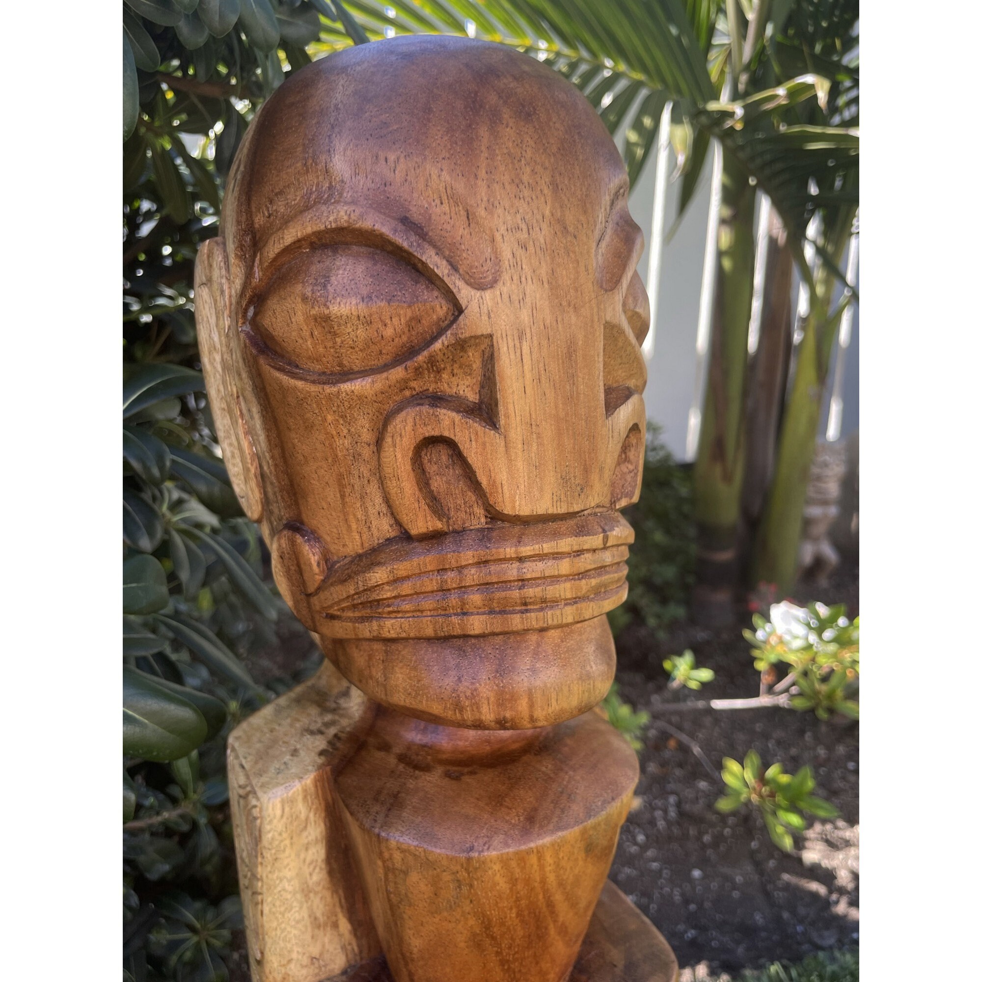 Tahitian Tiki Figure Natural 20 - Etsy