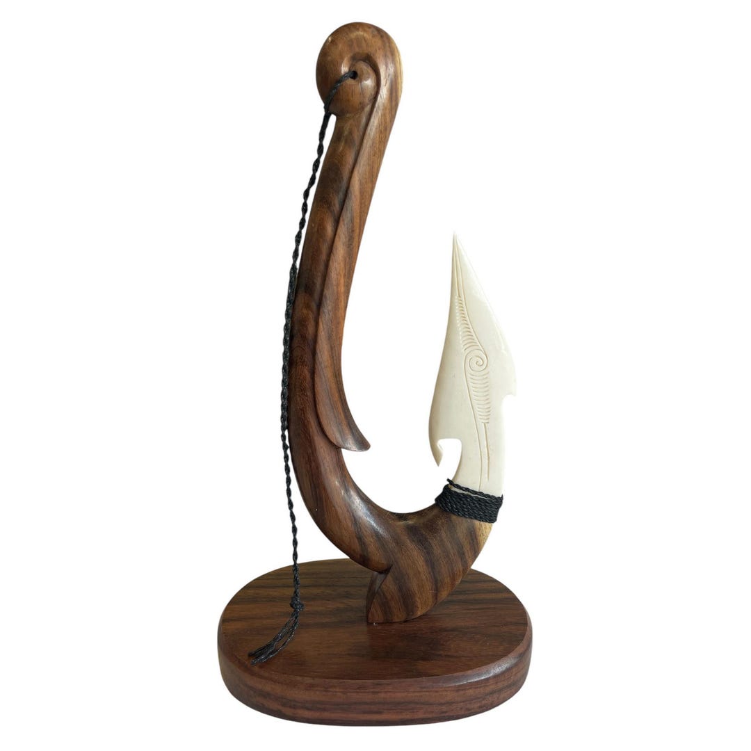 Polynesian Fish Hook W/ Engravings | Hawaiian Home - Etsy