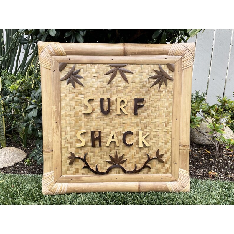 Surf Shack Bamboo Sign 20 - Etsy