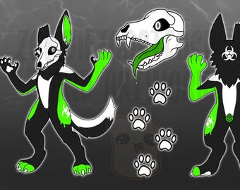 Skull dog fursuit base - Etsy.de