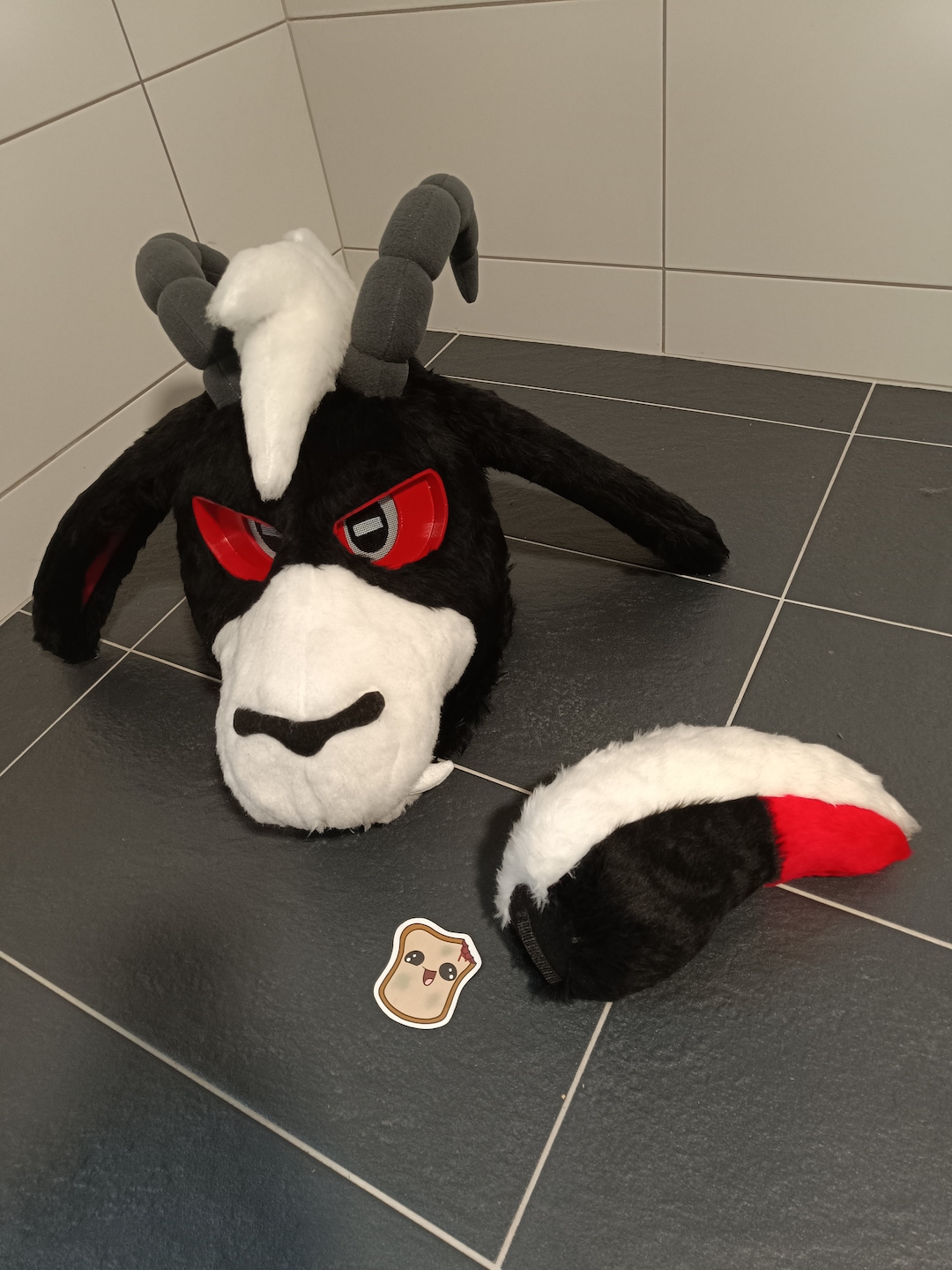 Premade Furry Fursuit Demon Goat Head and Tail - Etsy