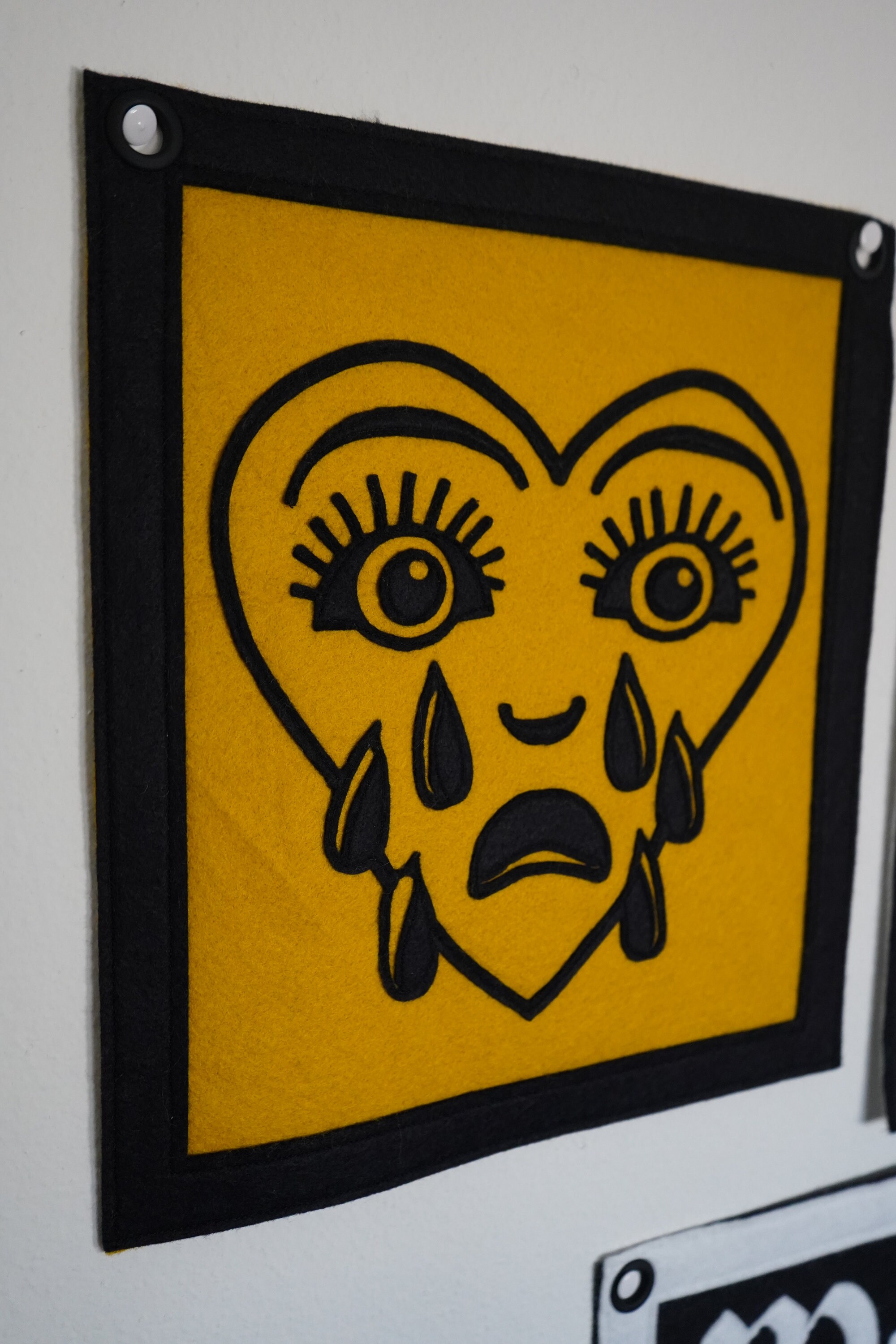 Crying Heart Felt Banner - Etsy