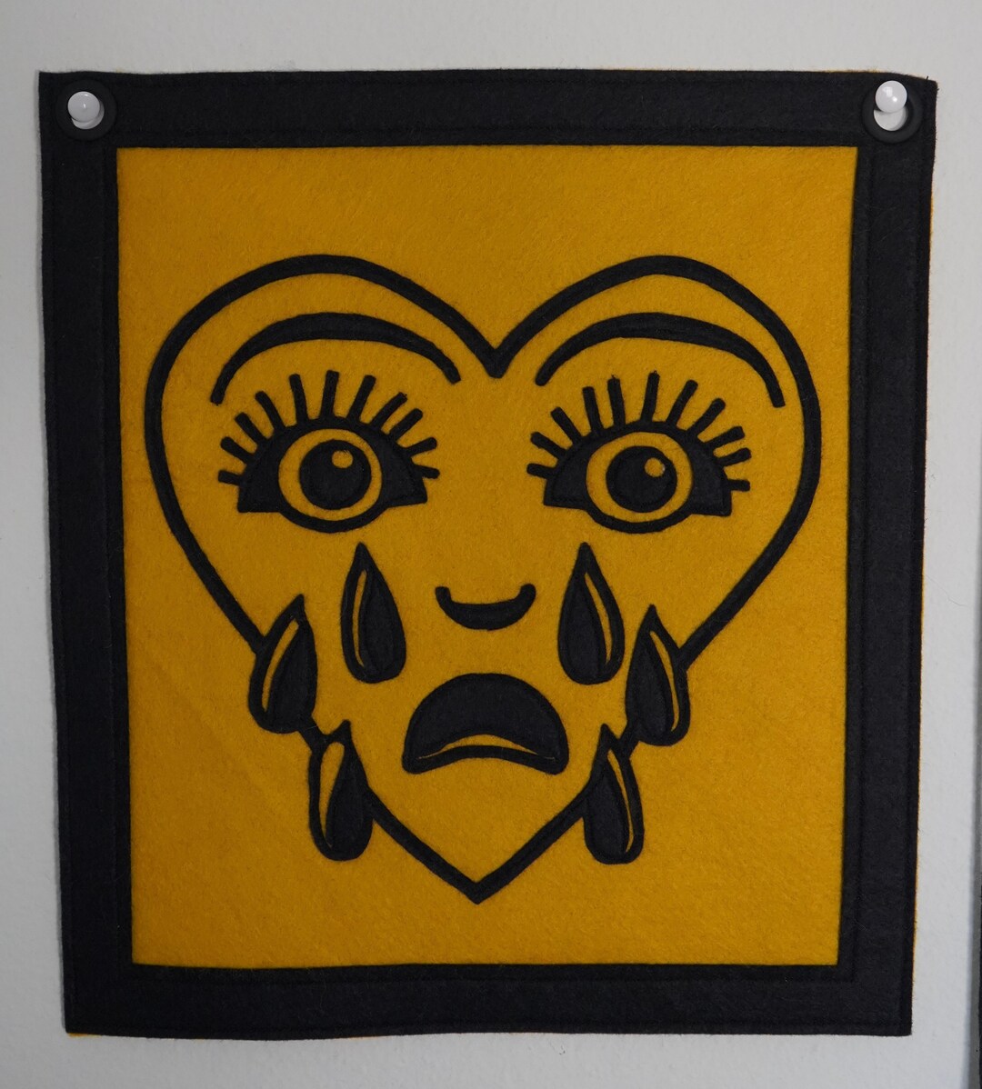 Crying Heart Felt Banner - Etsy