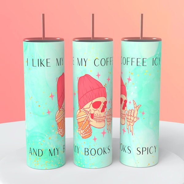 I Like My Books Spicy and My Coffee Icy Svg - Etsy
