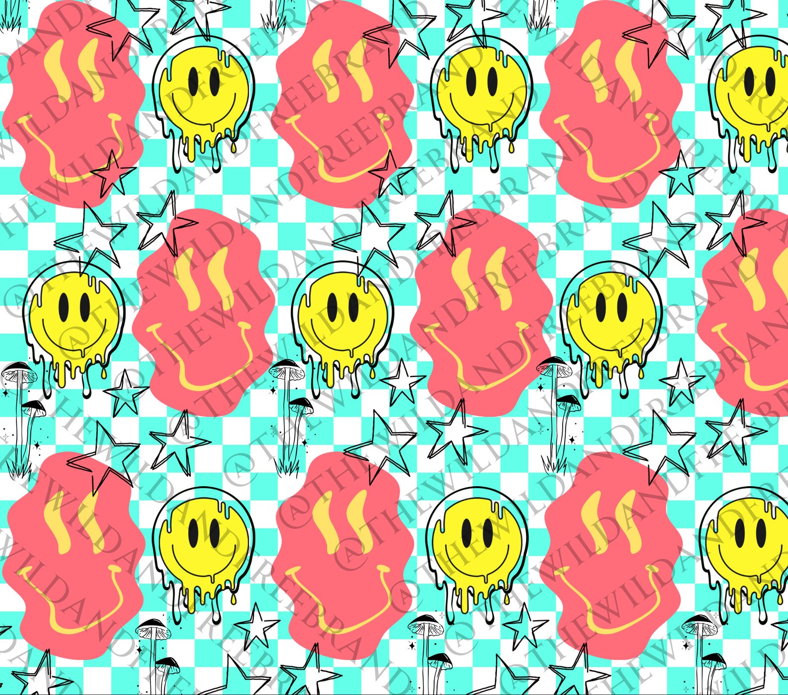 Trippy Retro Smiley Face Tumbler Png - Etsy