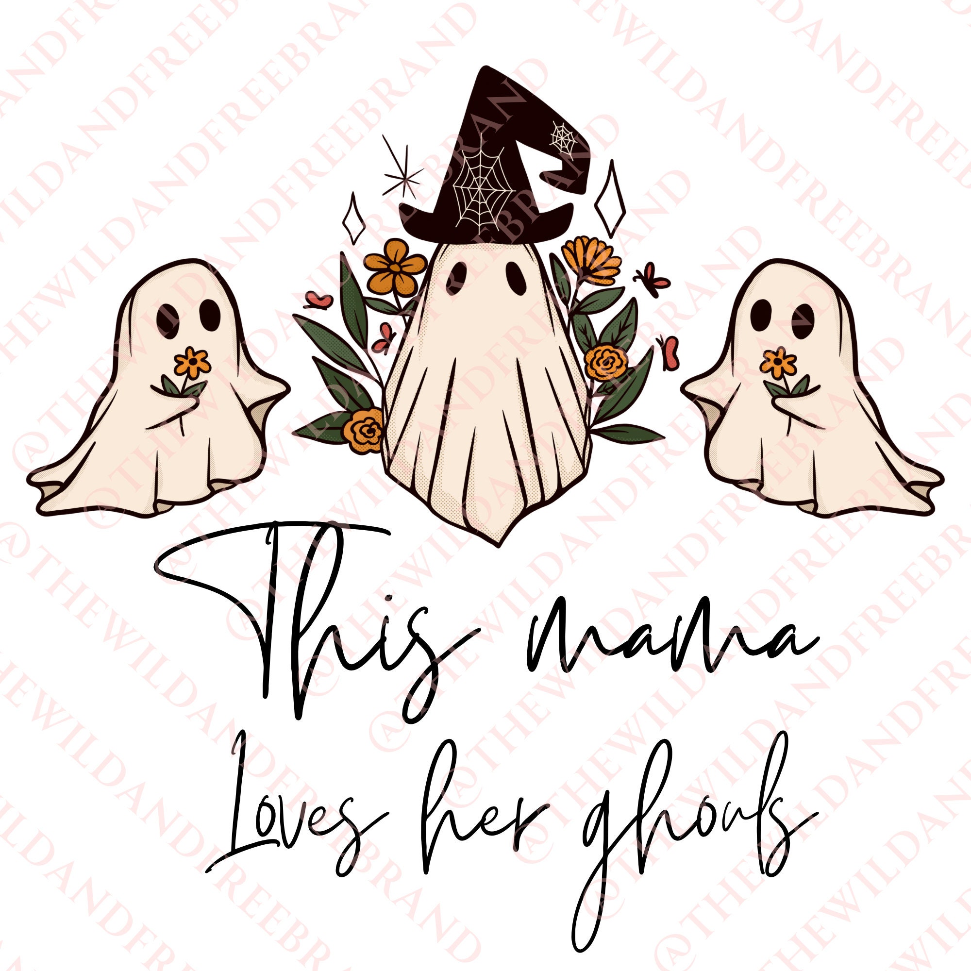 This Mama Loves Her Ghouls Ghost Png - Etsy